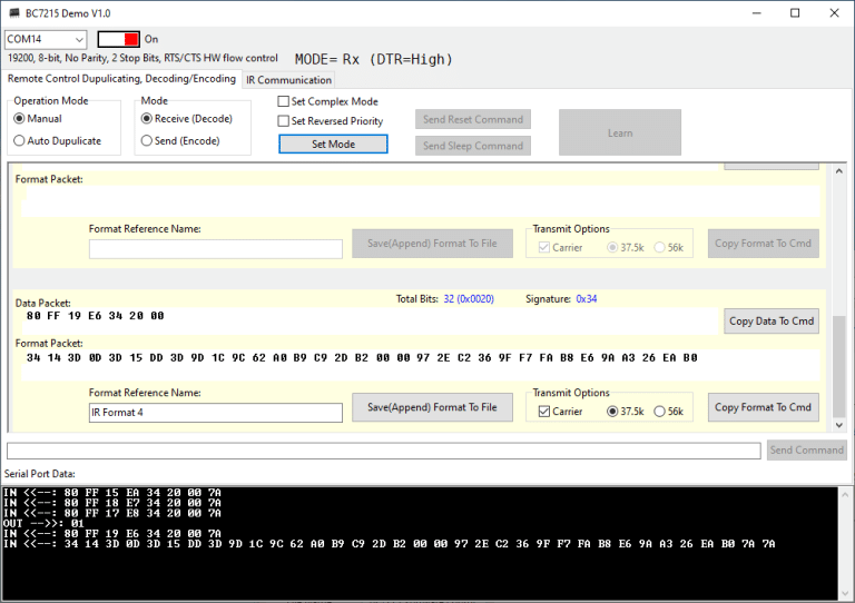 BC7215A 演示板 – BitCode